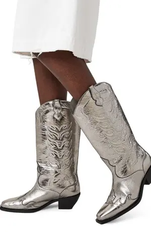 ALLSAINTS Dolly Cowboy Boot - Gunmetal Grey