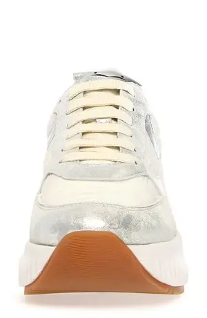 VOILE BLANCHE Lana Fresh Platform Sneakers - Silver White