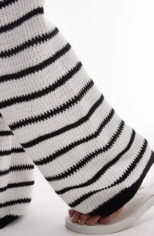 Topshop Stripe Knit Drawstring Pants