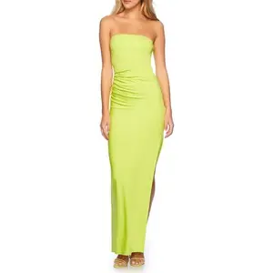 Susana Monaco Ruched Strapless Maxi Dress - Lightning Bolt