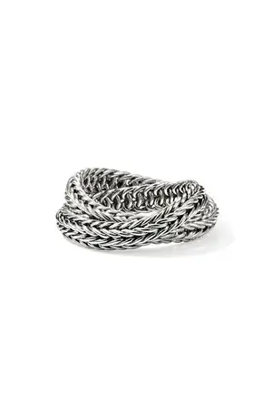 John Hardy Icon Chevron Crossover Ring - Silver