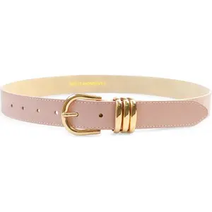 PETIT MOMENTS Polished Belt - Rose Croc/gold