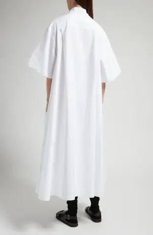 THE ROW Bredel Cotton Poplin Midi Shirtdress