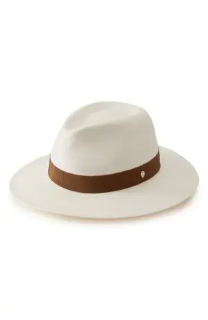 Helen Kaminski Vitoria Straw Panama Hat - Chalk/ Nutshell