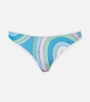Emilio Pucci Printed Bikini Bottom - Blue