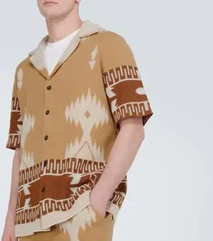 Alanui Icon Piquet Cotton Jacquard Shirt - Beige