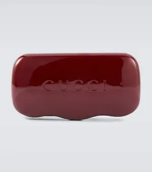 Gucci Logo Flat-top Sunglasses - Red