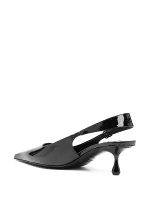 JIMMY CHOO Amel 50mm Slingback Pumps - Black