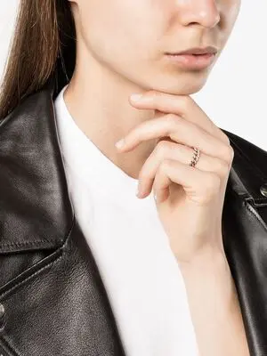 Shay Essential Diamond Chain Link Ring - Metallic