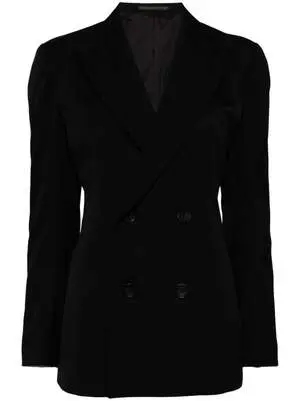 Yohji Yamamoto Pleated Double-breasted Blazer