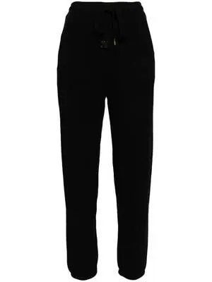 Elisabetta Franchi Bouclé-effect Cotton Track Pants