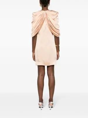 Stella McCartney Draped Satin Mini Dress - Neutrals
