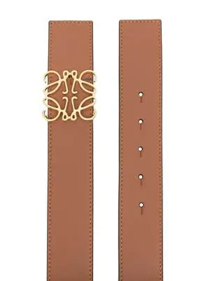 Loewe Anagram Buckle Leather Belt - Brown