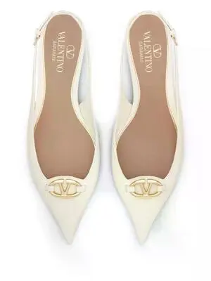 Valentino Garavani 20mm Vlogo Slingback Pumps - White