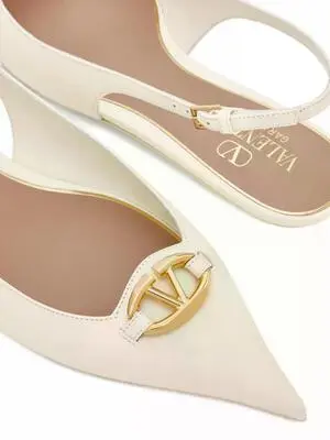 Valentino Garavani 20mm Vlogo Slingback Pumps - White