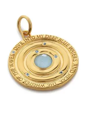 Monica Vinader Ocean Aquamarine-embellished Pendant - Gold