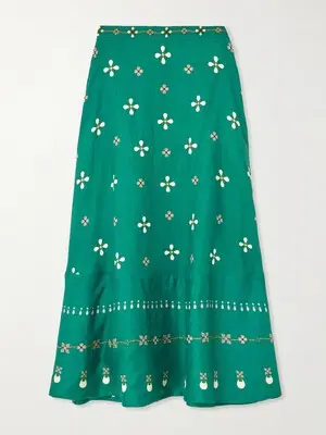 Agua Bendita Embroidered Bottoms For Women