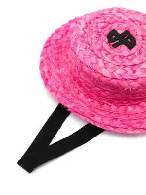 PATOU Small Woven-raffia Boat Hat