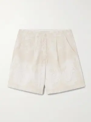 Borgo De Nor Gwen Lace And Voile Shorts
