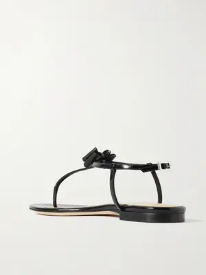Mach & Mach Petite Cadeau Crystal-embellished Patent-leather Sandals
