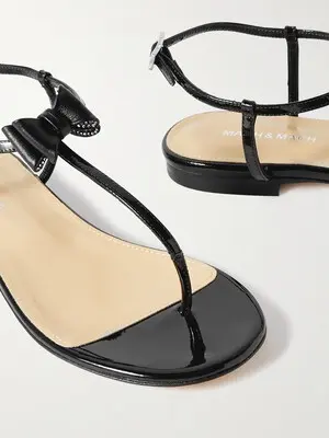 Mach & Mach Petite Cadeau Crystal-embellished Patent-leather Sandals