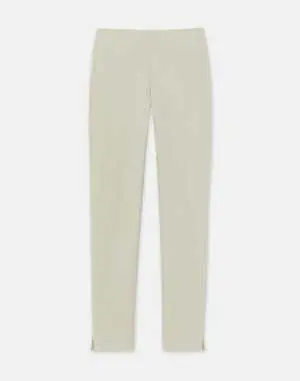 Lafayette 148 New York Cotton Stretch Twill High-rise Cropped Pants - Khaki