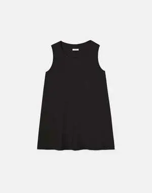 Lafayette 148 New York Plus-Size Matte Jersey Scoop Neck Tank Black
