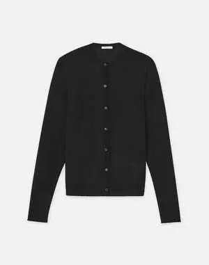 Lafayette 148 New York Petite Fine Cashmere Cardigan Sweater - Vicuna