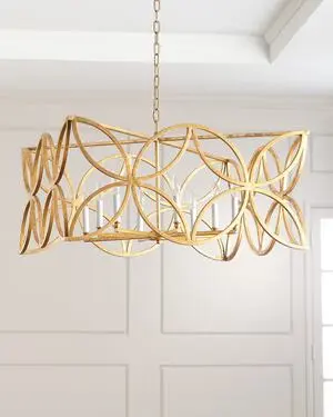 OLD WORLD DESIGN Mccarty Leaf Chandelier - Gold