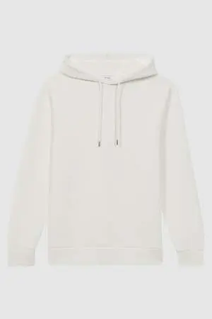 REISS Fabien Premium Interlock-jersey Hoodie
