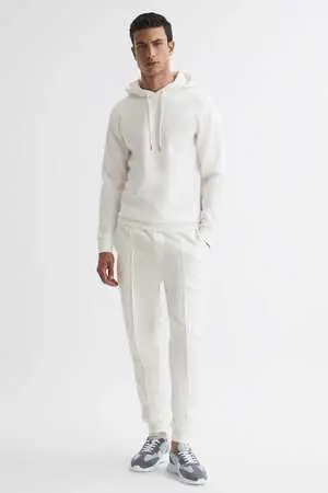 REISS Fabien Premium Interlock-jersey Hoodie