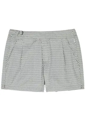 GUSARI The London Printed Shell Swim Shorts - Grey