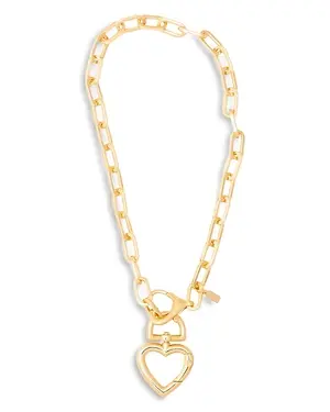 KENNETH JAY LANE Heart Pendant Necklace - Gold