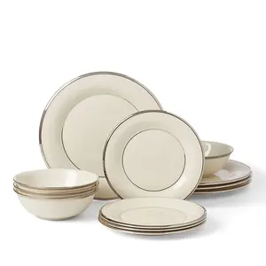 LENOX Solitaire 12-piece Dinnerware Set, Service For 4 - Ivory