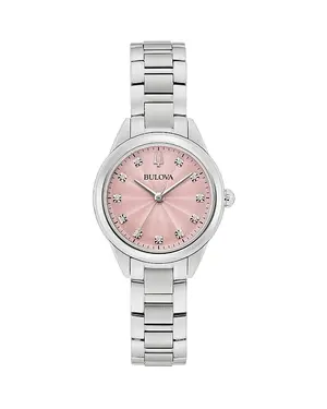 Bulova Classic Sutton Watch - Pink/silver