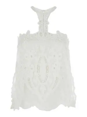 Isabel Marant Étoile 'vannel' Blouse With Halterneck In Lace - White