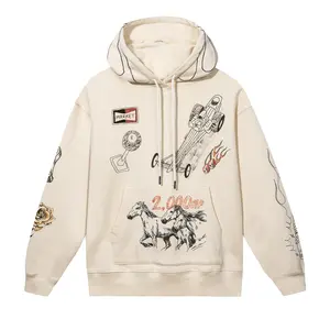 MARKET Horsepower Hoodie 'ecru' Cream