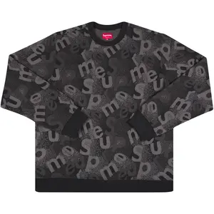 Supreme Scatter Text Crewneck - Black