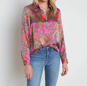 L'Agence Tyler Bright Pop Paisley In Rhodamine Bright Pop Paisley - Multi