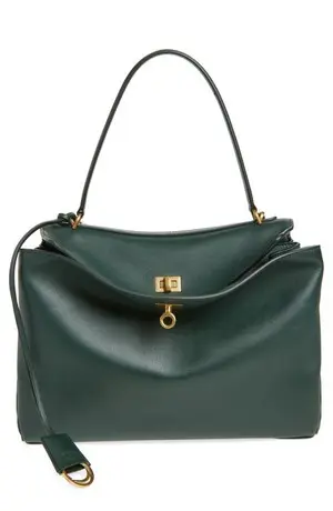 Balenciaga Medium Rodeo Leather Handbag - 3614 Pine Green