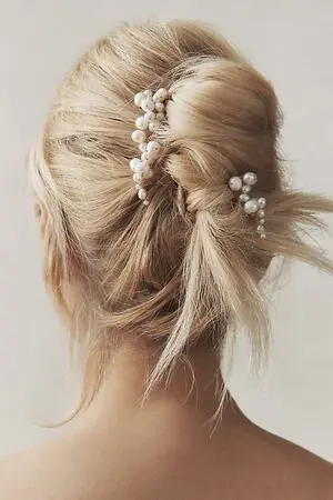 Bhldn Cluster Hair Pins - Pearl