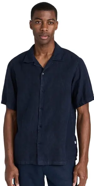 Nn07 Julio Linen Camp Shirt