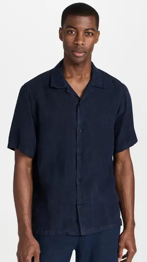 Nn07 Julio Linen Camp Shirt
