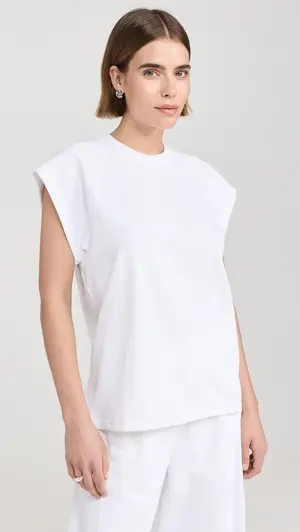 Tibi Sleeveless Easy Top - White