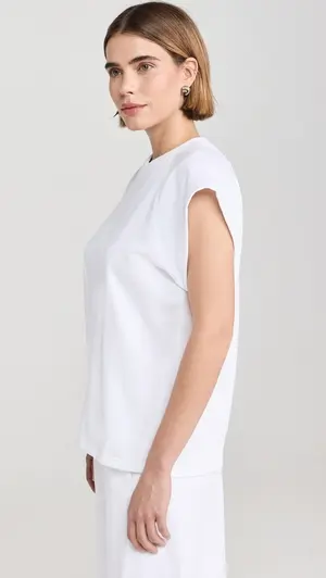Tibi Sleeveless Easy Top - White