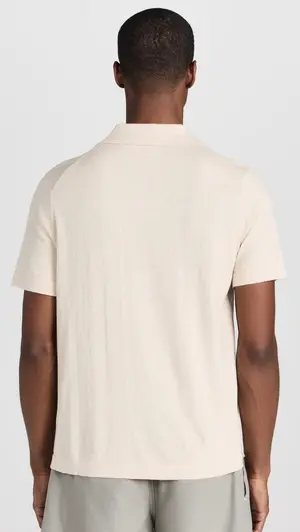 Nn07 Ryan Cotton Linen Polo - Oat