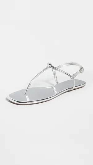 Schutz Elsha Thong Sandals - Prata