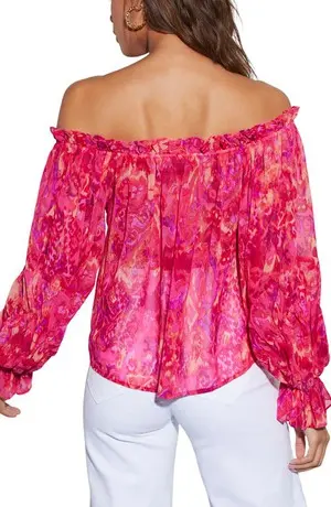 VICI Veronica Off The Shoulder Chiffon Top