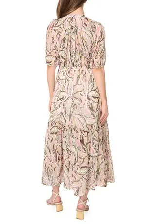 GIBSONLOOK Kira Drawstring Maxi Dress - Abstract Garden Floral