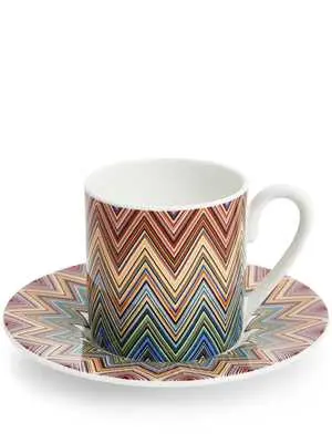 Missoni Zig Zag Jarris Zigzag-print Coffee Cup Set - Red